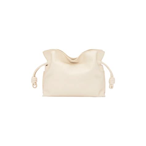 로에베 미니 플라멘코 클러치 인 나파 카프스킨 앙고라 Loewe Kream