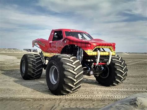 Red Monster Truck With Big Tires
