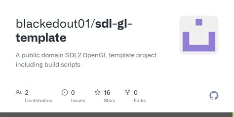 GitHub Blackedout01 Sdl Gl Template A Public Domain SDL2 OpenGL