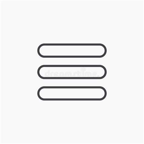 Menuline In Thin Line Black Color Flat Simple Vector Symbols Illustration Stock Vector