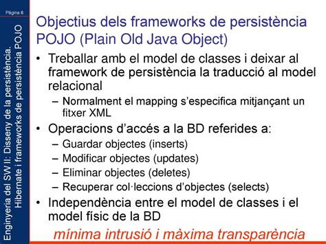 Disseny De La Persist Ncia Hibernate I Frameworks De Persist Ncia Pojo Ppt Descargar