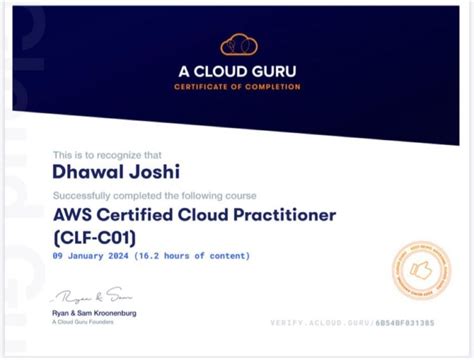 dhawal joshi on linkedin completed the aws cloud practitioner course