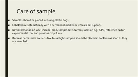 sampling extraction and identification of plant parasitic nematodes ppn