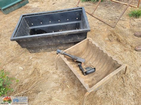 1877 18 Teat Square Milk Feeder And Small Feed Trough Girgarre Vic