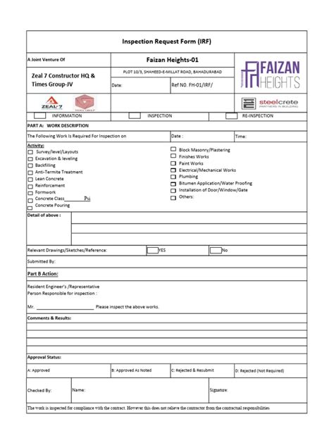 Ir Form Format Pdf