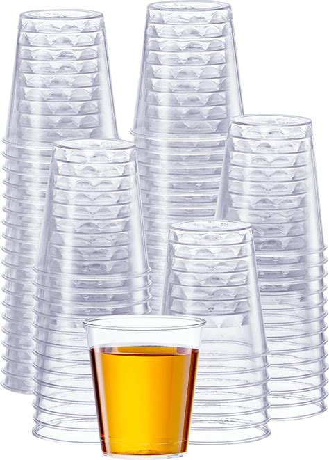 Comfy Package 1 Oz Disposable Shot Glasses Clear Plastic Cups 500 Pack