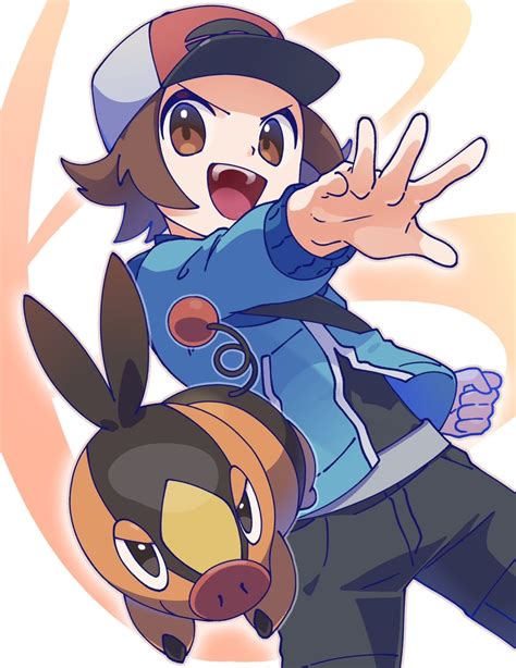 Hilbert And Tepig Pokemon And 1 More Drawn By Omochi Omotimotittona3