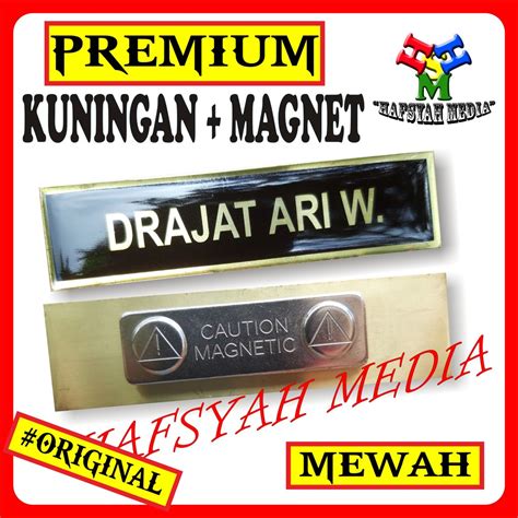 Nametag Nama Dada Name Tag Dada Name Tag Kuningan Magnet Name Tag Stainless Magnet