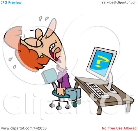 Royalty Free RF Clip Art Illustration Of A Cartoon Helpless Woman