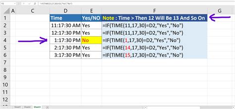Compare Time Using If Formula In Excel