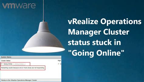 Vrealize Operations Manager Cluster Status Stuck In Going Online Know