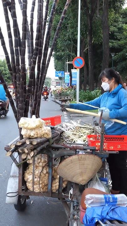 즉석에서 잘라주는 베트남 사탕수수 Vietnamese Street Food Youtube