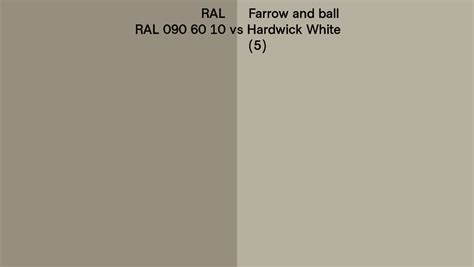 Ral Ral 090 60 10 Vs Farrow And Ball Hardwick White 5 Side By Side