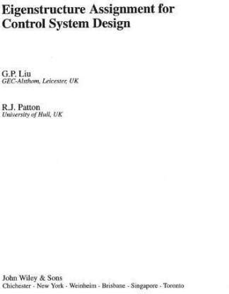 Eigenstructure Assignment for Control System Design: Buy Eigenstructure ...