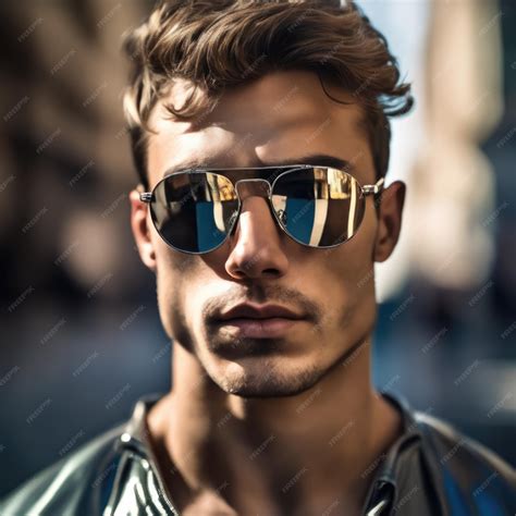 Premium Ai Image Portrait Of Trendy Man Outdoor Shot Of Glamorous