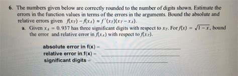 6 The Numbers Given Below Are Correctly Rounded To