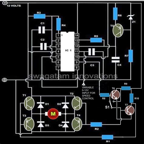pwm motor speed controller circuit using ic556