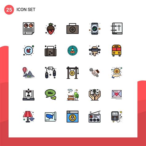 Set Of 25 Modern Ui Icons Symbols Signs For Christian Ok Strawberry Fondue Mobile Authentication