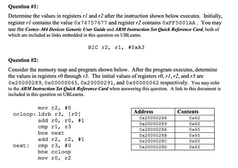 Solved Question Determine The Values In Registers Rl And Chegg Com