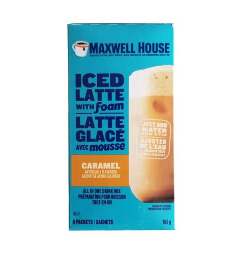 Maxwell House Iced Latte With Foam Caramel Flavored 6 Packets 165g