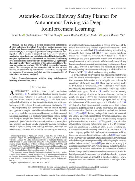 Attention Based Highway Safety Planner For Autonomous Driving Via Deep Reinforcement Learning
