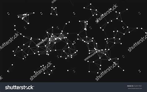 Vector Illustration Abstract Plexus Structure Forming Stock Vector Royalty Free 722917501
