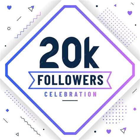 Premium Vector Thank You 20k Followers 20000 Followers Celebration
