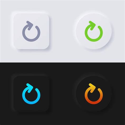 Premium Vector Circular Arrow Button Icon Reload Button Icon Set