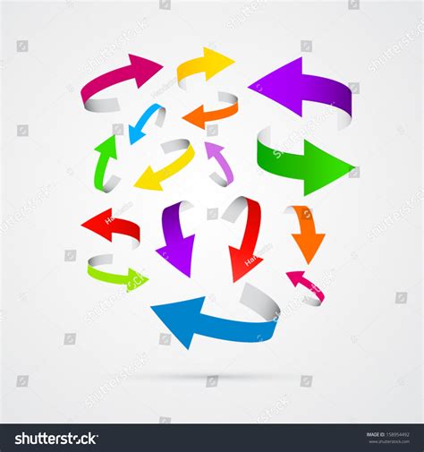 Vector D Colorful Arrows Set Shutterstock