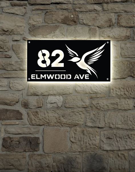 House Number Sign Hummingbird