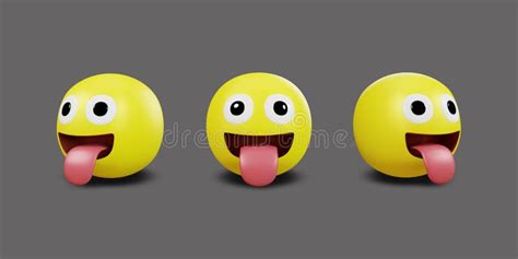 Emoji Yellow Face And Emotion Facial Expression With Clipping Path 3d