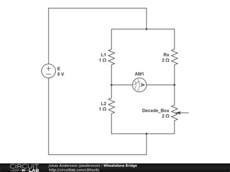 Wheatstone Bridge Circuitlab