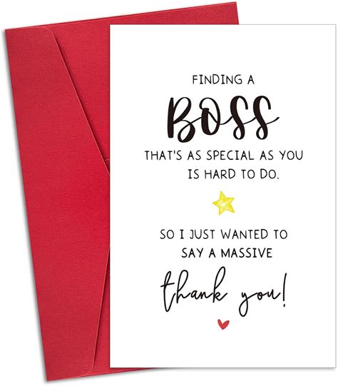 Ogeby Happy Bosss Day Card Ts For Him Her Funny Boss