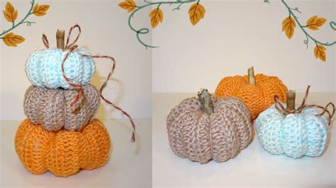 Easy Crochet Pumpkins For Beginners Stackable Pumpkins Youtube