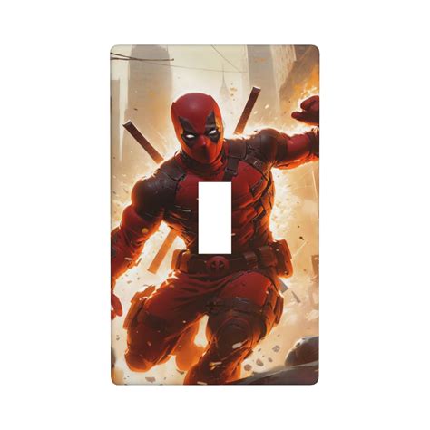 Deadpool Cartoon Inspired Toggle Switch Decorative Wall Plate The