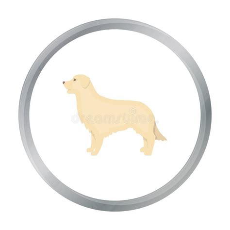 Icono Del Vector Del Perro Perdiguero En El Estilo De La Historieta