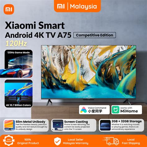 Xiaomi Mi Smart Tv A55 A65 A75 Competitive Edition Uhd 4k Led Android