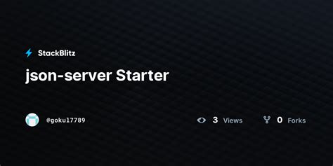 Json Server Starter Stackblitz