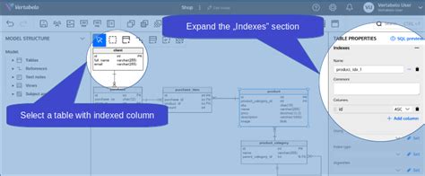 tip 4 how to make a column unique vertabelo database modeler