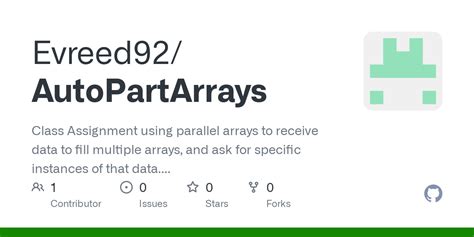 Github Evreed Autopartarrays Class Assignment Using Parallel