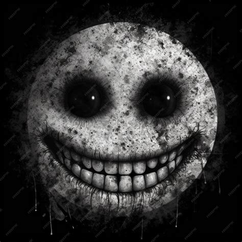 a close up of a creepy looking face with a creepy smile generative ai