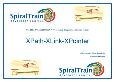 Xpath Xlink Xpointer Spiraltrain
