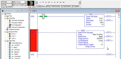 message msg slc 5 05 writing data over ethernet to a micrologix