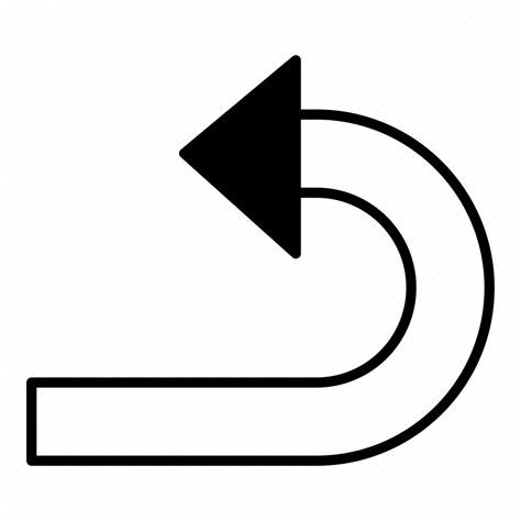 Curve Left Arrow Sign Icon Download On Iconfinder