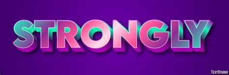 Strongly Text Effect And Logo Design Word