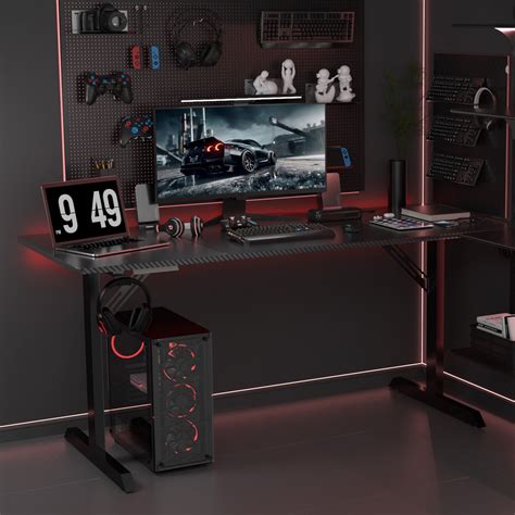 T Shaped Series Rgb Gaming Desk Gtp200 Gtracing Gaming Chair