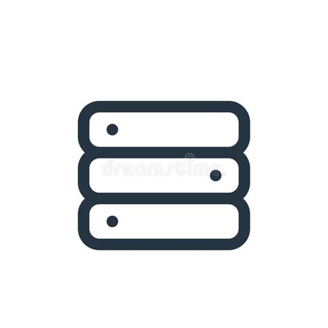 Database Vector Icon Isolated On White Background Outline Thin Line