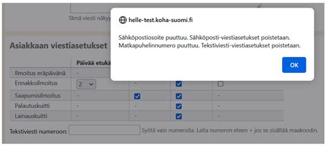 Puhelinnumeron Tarkistustarpeettomien Viestitäppien Poisto
