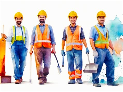 Premium Photo A Group Of People In Different Professions Construction