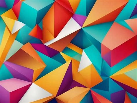 Premium Photo A Colorful Background With A Triangle Pattern In The Middle
